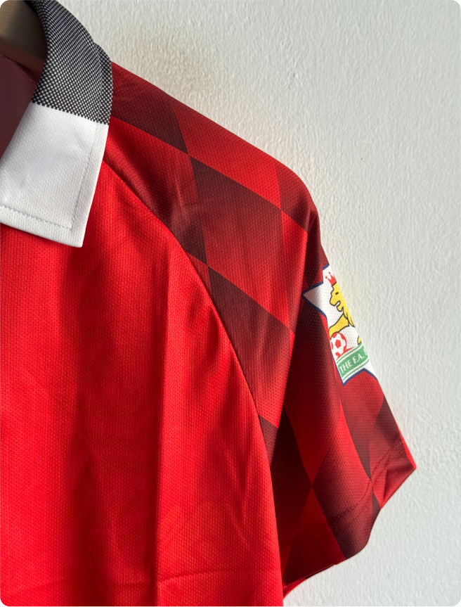 MANCHESTER UNITED 1996-97 HOME KIT BECKHAM POLO EMBROIDERY PREMIUM ...